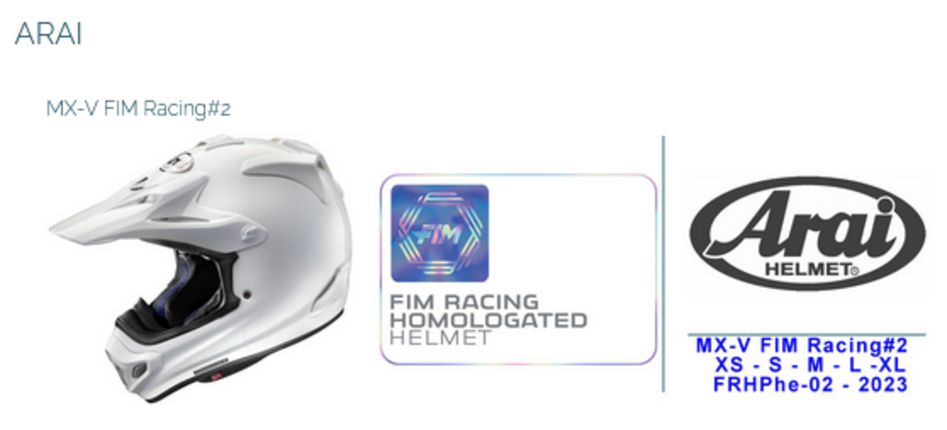 New FIM Homologated Helmets
